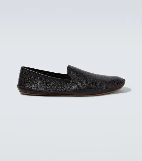 THE ROW Vasko Leather Slip-on Shoes
