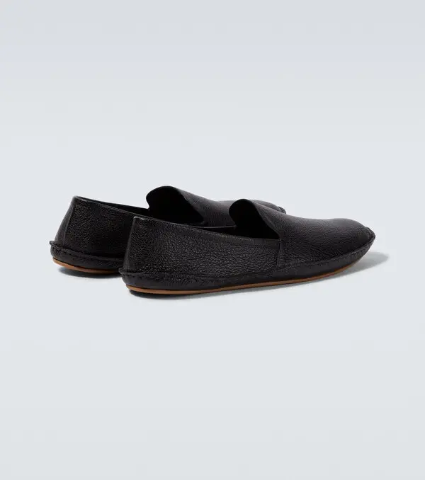 THE ROW Vasko Leather Slip-on Shoes