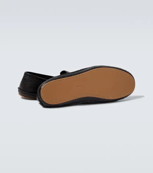 THE ROW Vasko Leather Slip-on Shoes
