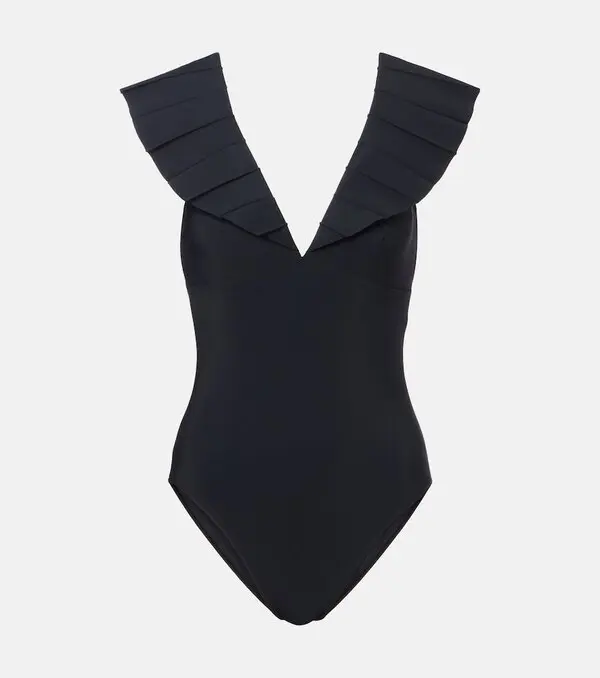 KARLA COLLETTO Alora Ruffled Swimsuit - Black