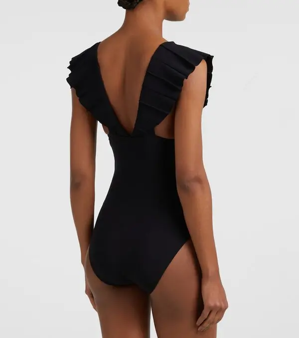 KARLA COLLETTO Alora Ruffled One Piece Swimsuit - Black