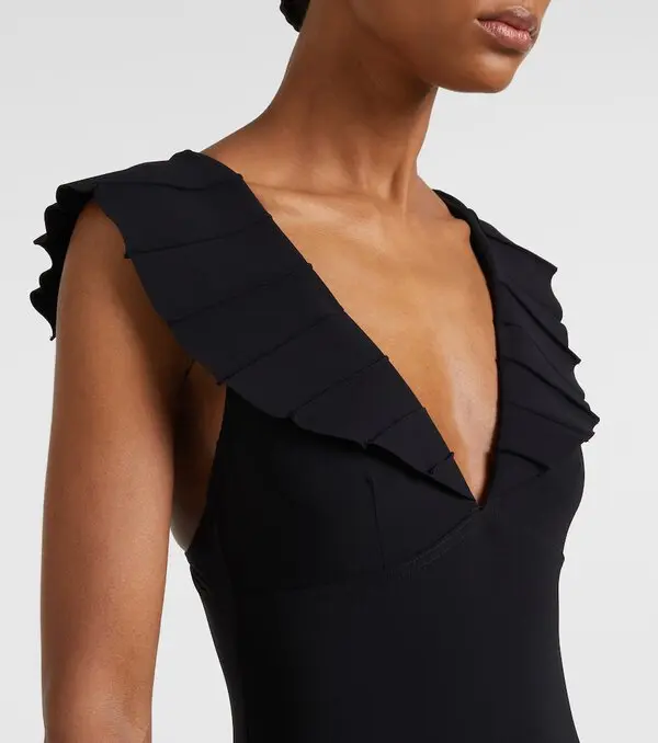 KARLA COLLETTO Alora Ruffled One Piece Swimsuit - Black