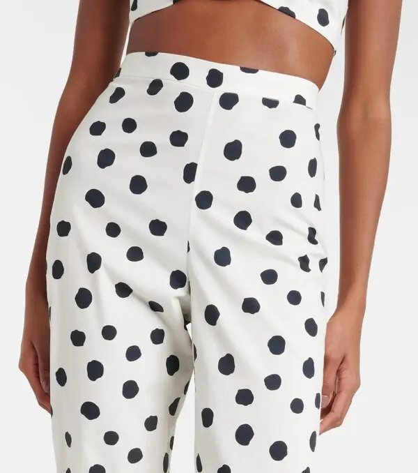 ADRIANA DEGREAS Cotton-blend Capri Pants