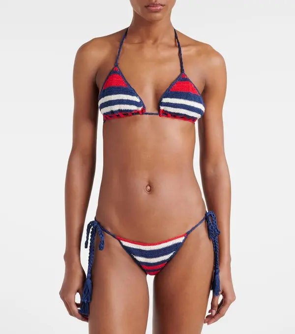 Anna Kosturova Gabrielle Crochet Bikini Top