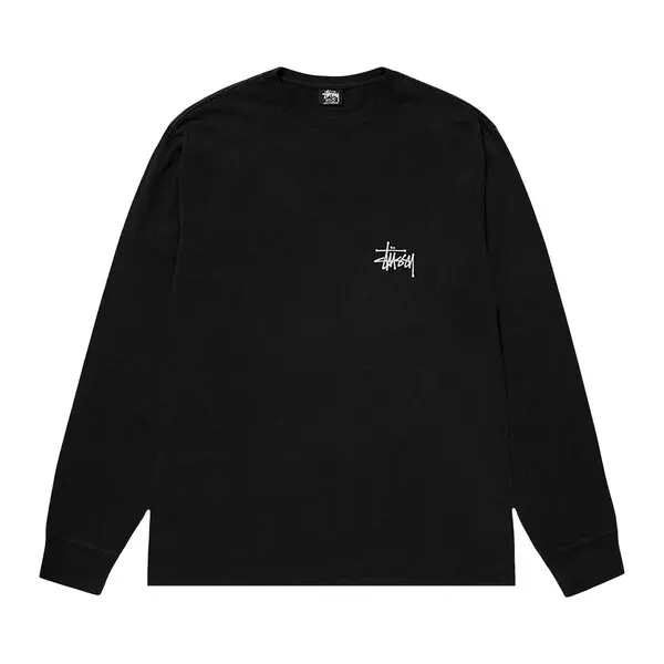 StÜssy Basic Pigment Dyed Long-sleeve Tee - Black