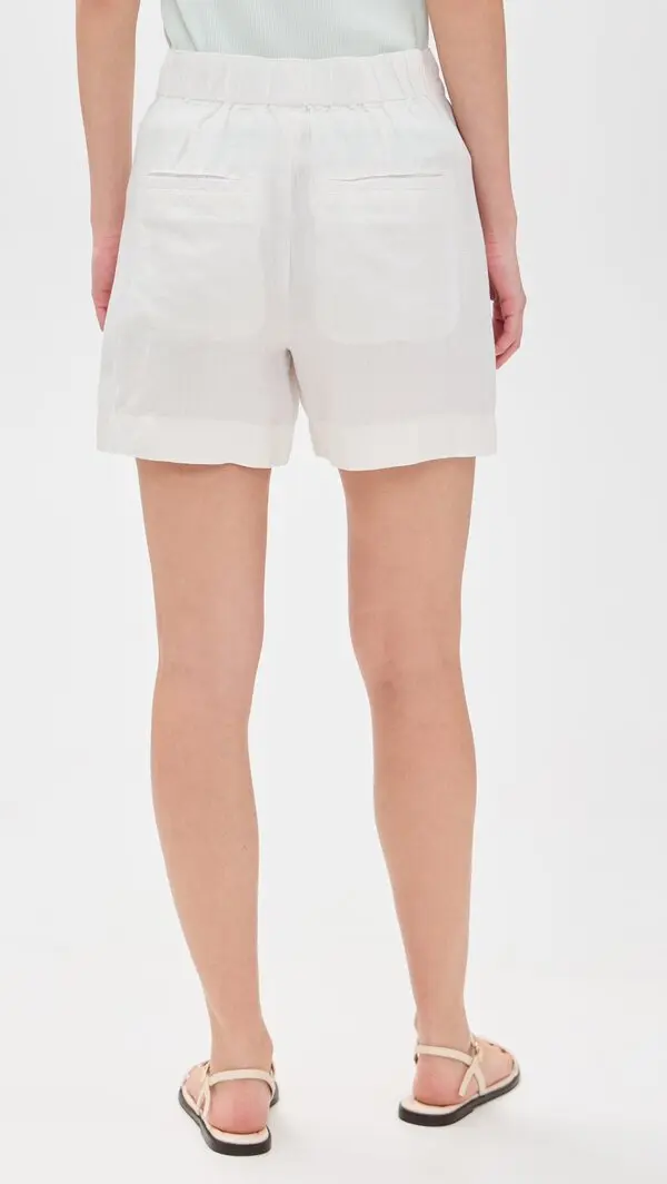 Vince Mid-rise Hemp Shorts - Off White