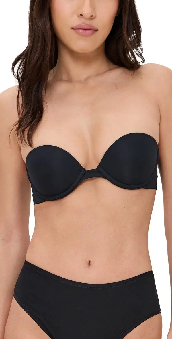 SKARLETT BLUE Breathless Strapless Plunge Push-up Bra - Black