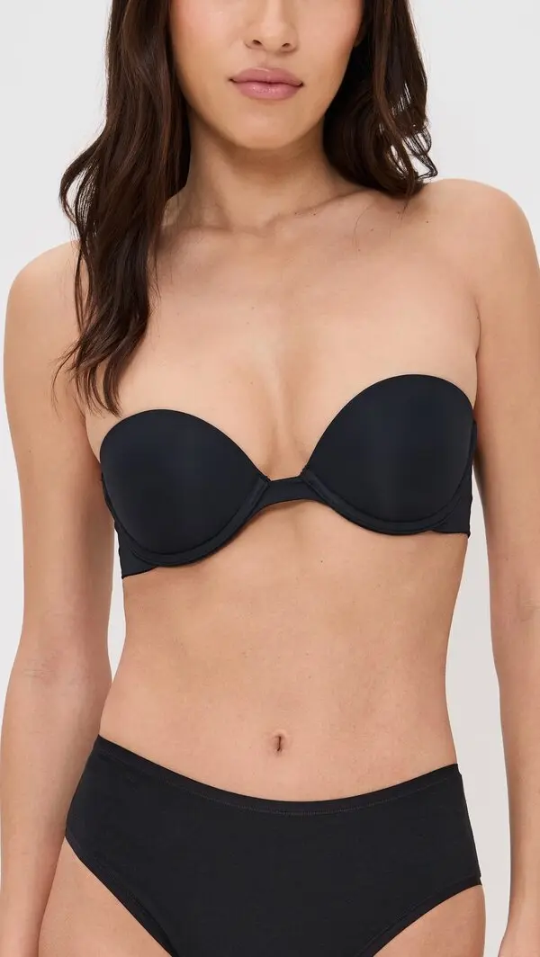 SKARLETT BLUE Breathless Strapless Plunge Push-up Bra - Black