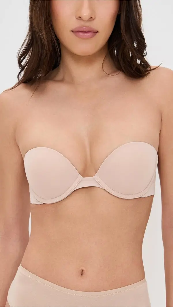 SKARLETT BLUE Breathless Strapless Plunge Push-up Bra - Cashmere
