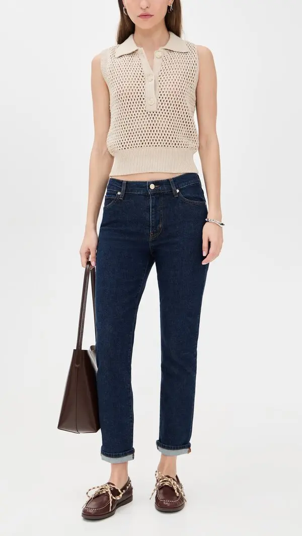 FRAME The Borrowed Straight Leg Jeans