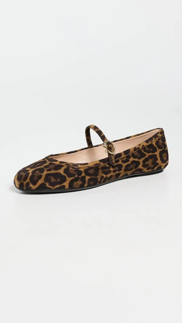 GIANVITO ROSSI Leopard Print Carla Flats - Almond Leopard Print