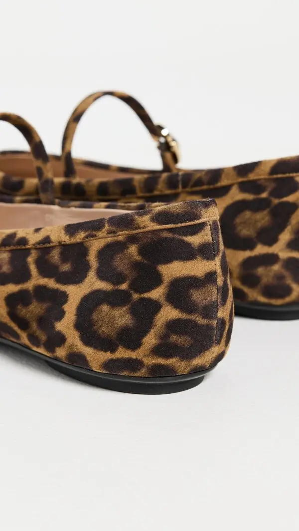 GIANVITO ROSSI Leopard Print Carla Flats - Almond Leopard Print
