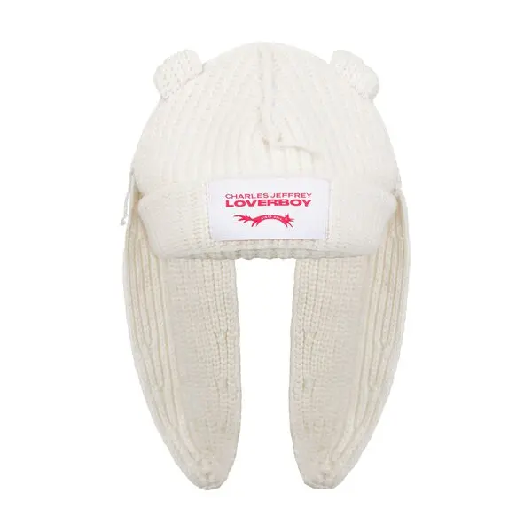 CHARLES JEFFREY LOVERBOY Chunky Rabbit Beanie - Cream