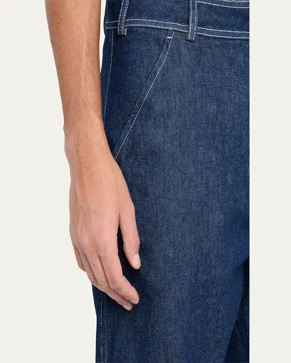 KNT Contrast-stitch Raw Denim Jeans