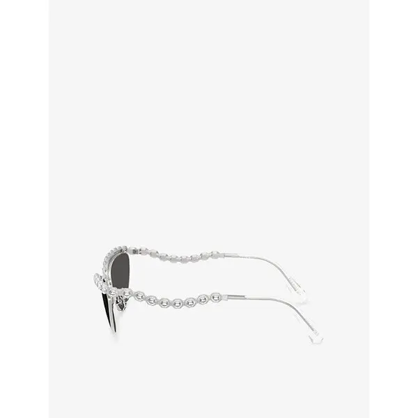 SWAROVSKI Sk7030 Cat-eye Sunglasses - Silver