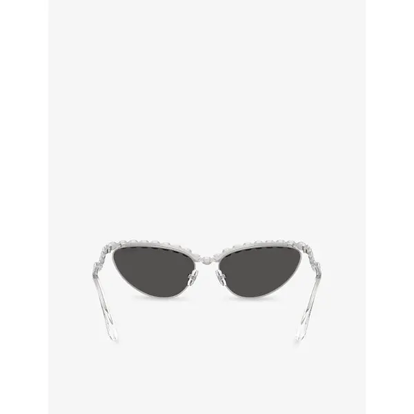 SWAROVSKI Sk7030 Cat-eye Sunglasses - Silver