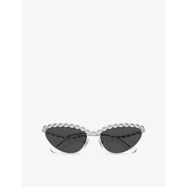 SWAROVSKI Sk7030 Cat-eye Sunglasses - Silver