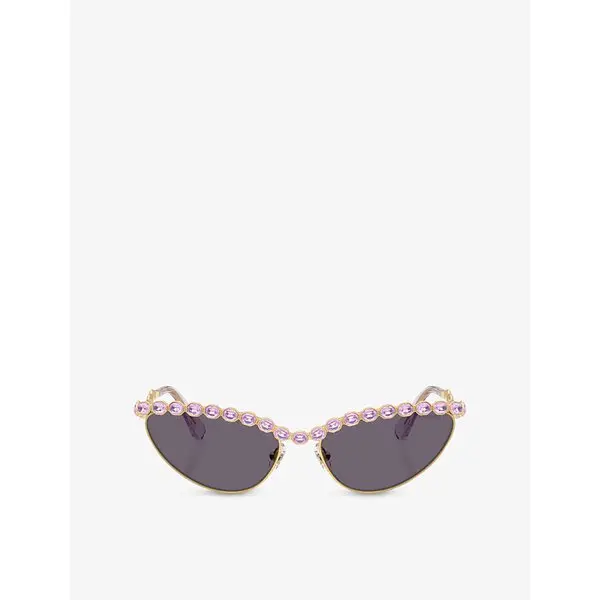 SWAROVSKI Sk7030 Cat-eye Sunglasses - Gold