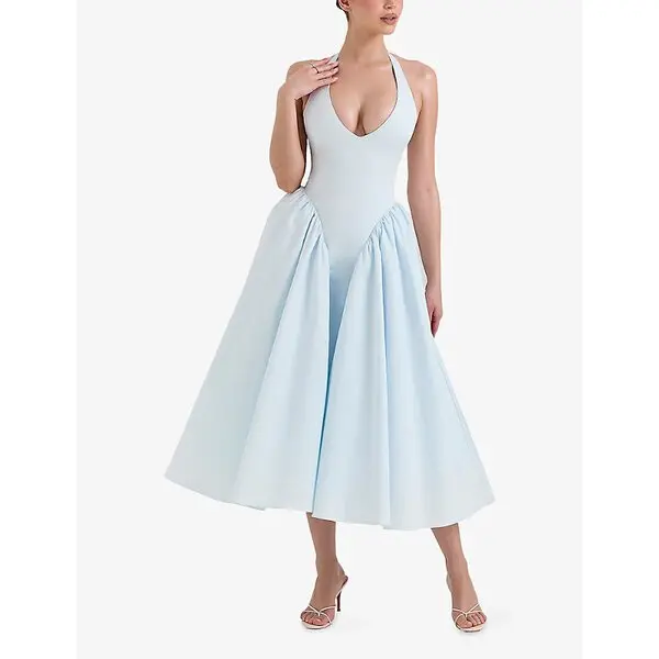 knee length dresses for ladies House of CB Lady Sunshine Strapless Tulle Midi