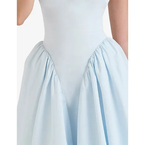 House Of Cb Marilyn Halter Midi Dress - Soft Blue | Editorialist