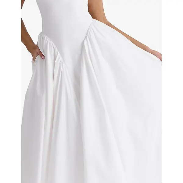 House Of Cb Marilyn Halter Midi Dress - White | Editorialist