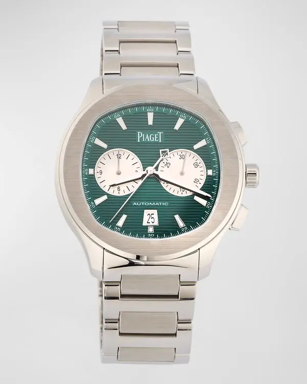 PIAGET 42mm Polo Chronograph Bracelet Watch - Noclr