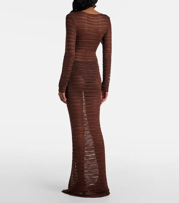 AYA MUSE Open-knit Maxi Dress