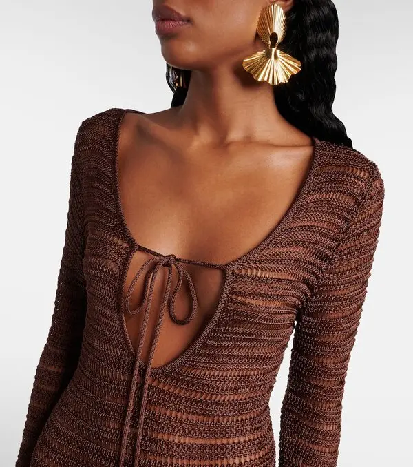 AYA MUSE Open-knit Maxi Dress