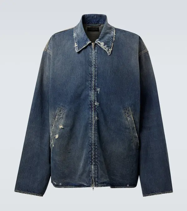 Balenciaga Distressed Denim Jacket