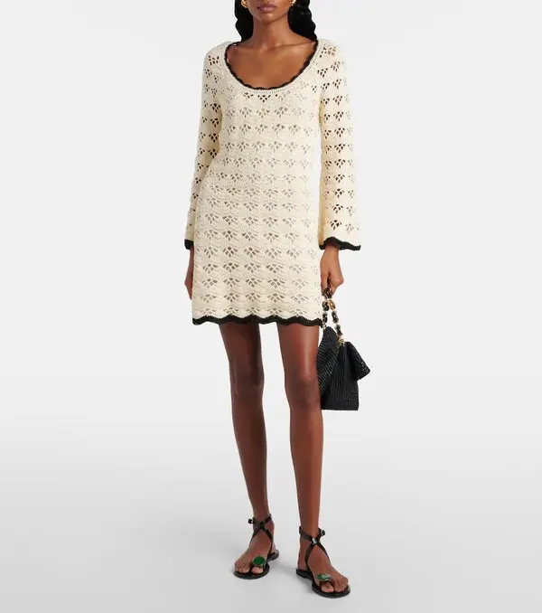 Zimmermann Rhiannon Pointelle Minidress - White