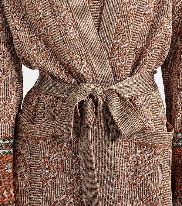 Valentino Garavani Jacquard Lamé Wrap Cardigan