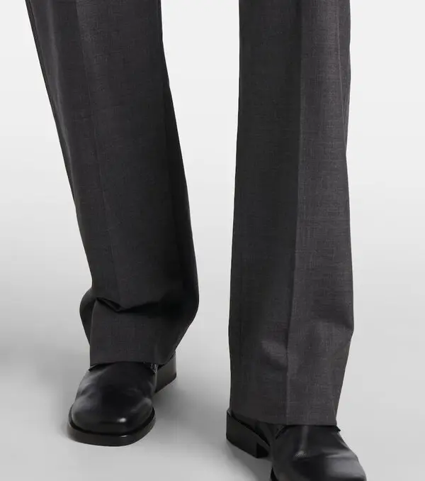 LEMAIRE Pleated Wool Twill Straight Pants