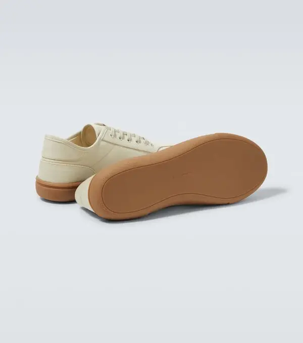 THE ROW Canvas Lace-up Sneakers - Beige