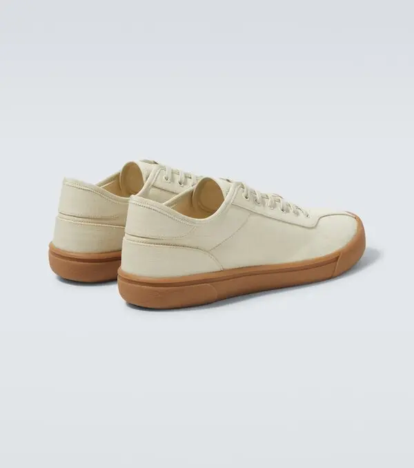 THE ROW Canvas Lace-up Sneakers - Beige