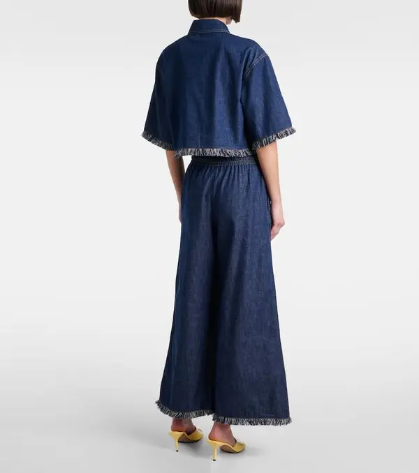 Zimmermann Rhiannon Fringed Denim Shirt