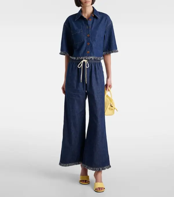 Zimmermann Rhiannon Fringed Denim Shirt
