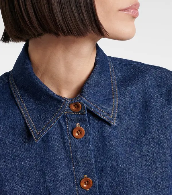 Zimmermann Rhiannon Fringed Denim Shirt