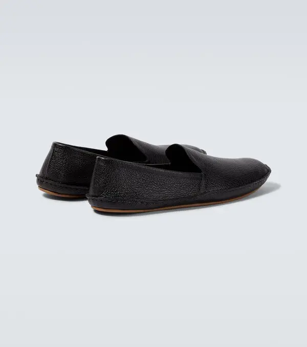 THE ROW Vasko Leather Slip-on Shoes