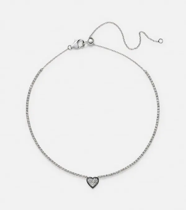 KAMYEN Heart-shaped Diamond Choker - Silver