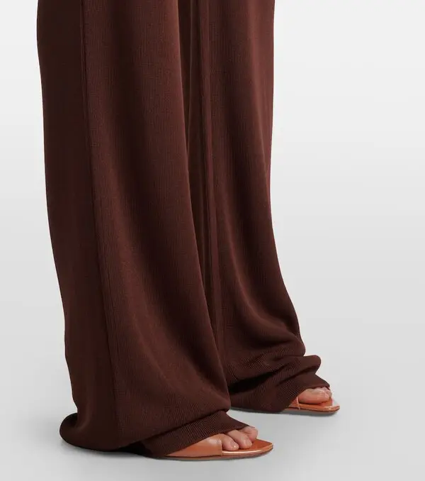 AYA MUSE Ribbed-knit Flared Pants
