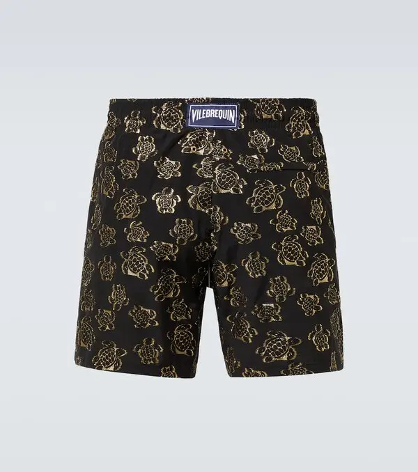 Vilebrequin Jacquard Embroidered Swim Trunks