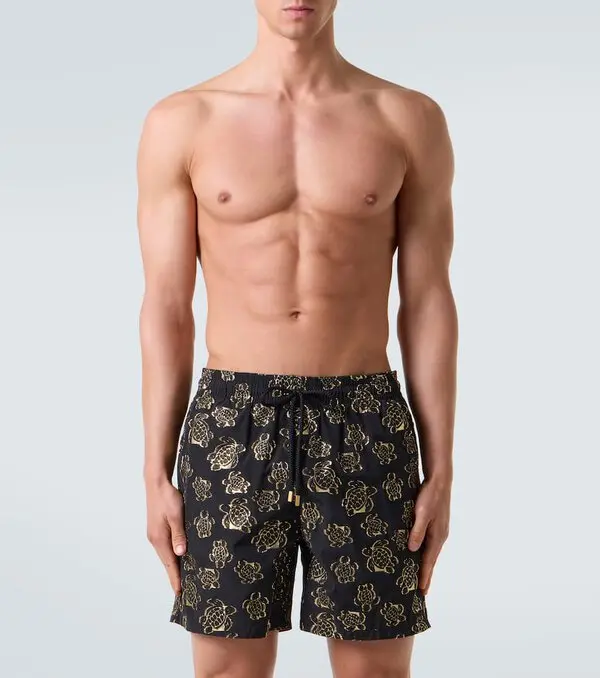 Vilebrequin Jacquard Embroidered Swim Trunks
