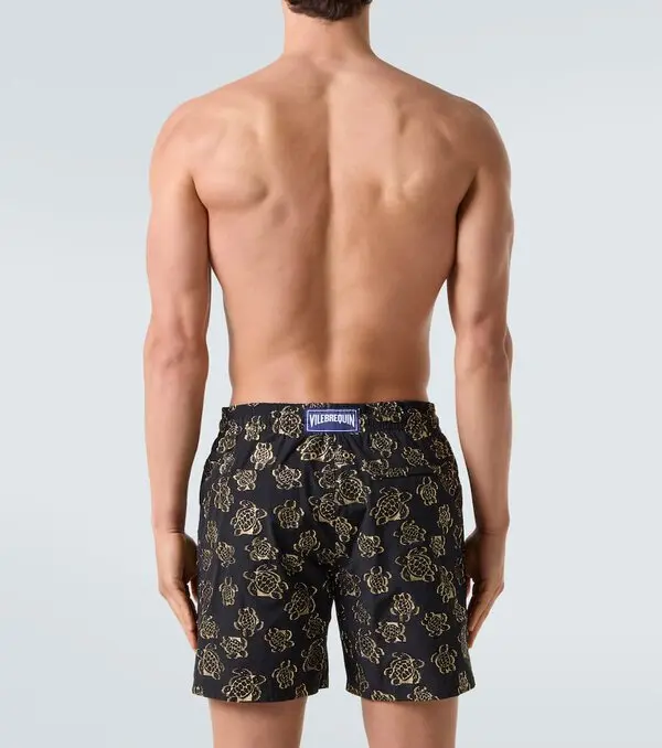 Vilebrequin Jacquard Embroidered Swim Trunks