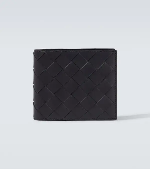 Bottega Veneta Intrecciato Leather Bifold Wallet - Blue