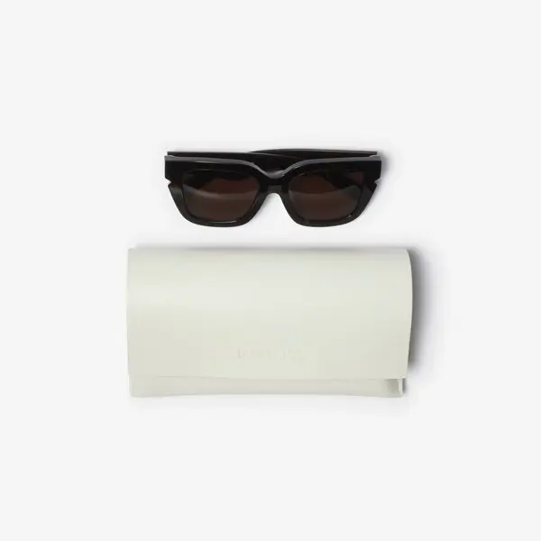 Burberry Inlaid Check Square Sunglasses
