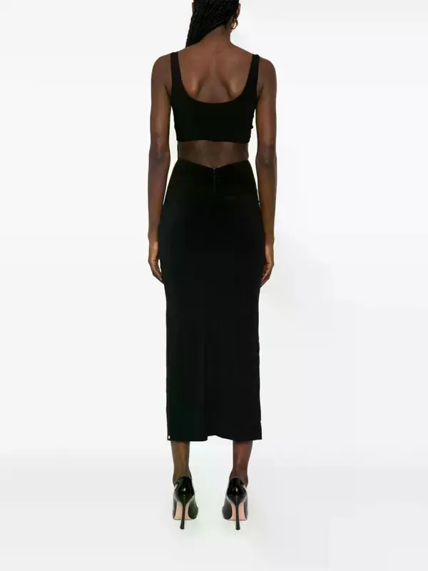 NISSA Cut-out Maxi Dress - Black