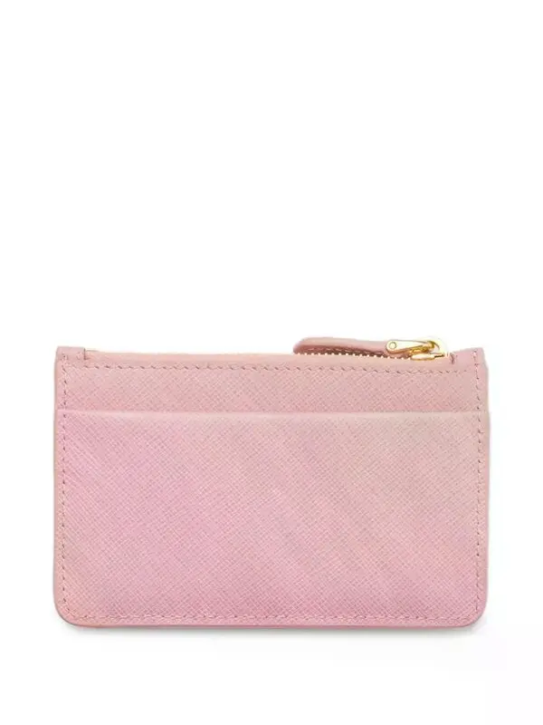 Prada Leather Card Holder - Pink