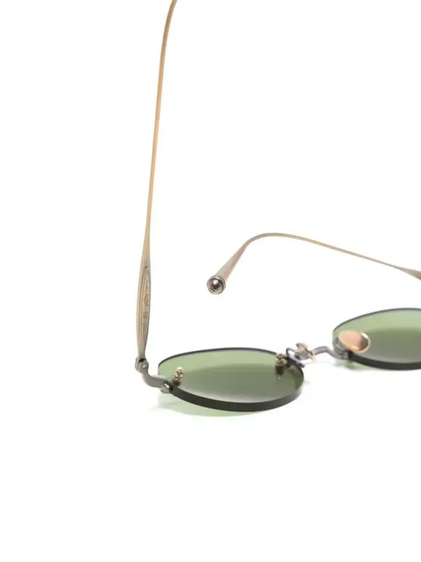 Matsuda Rimless Oval-frame Sunglasses - Gold