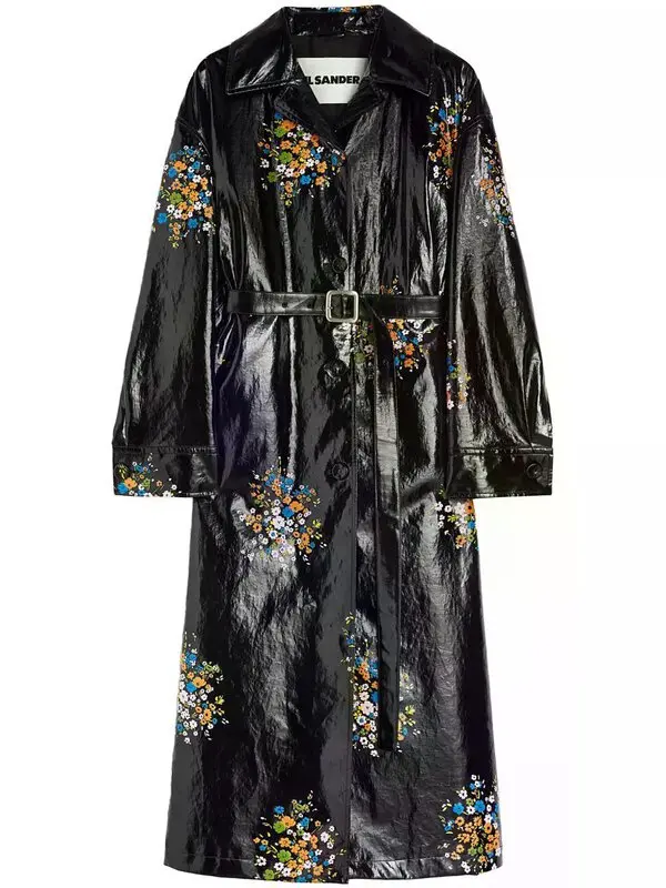 JIL SANDER Printed Trench Coat