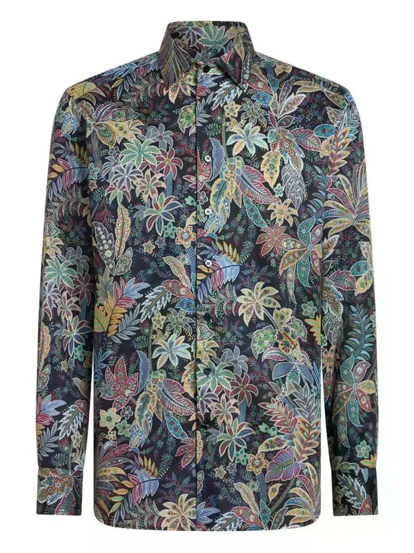 Etro Botanical-print Cotton Shirt